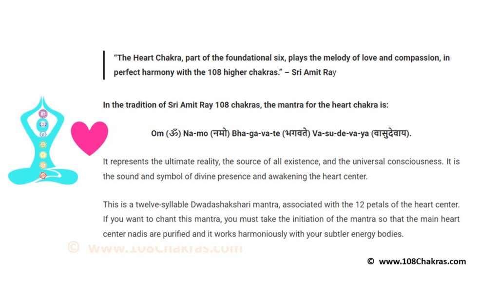 Heart Chakra or Anahata Chakra and Your 108 Chakras